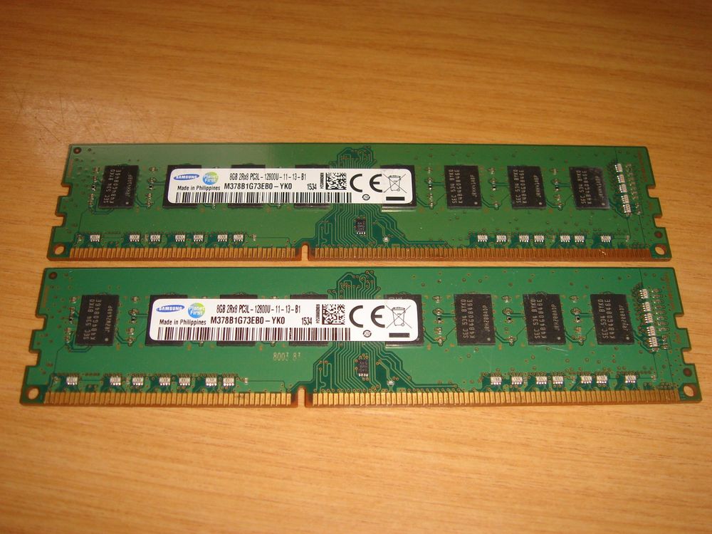 2 stück 8gb ddr3 PC3L 12800 (1600) RAM für Computer. | Kaufen auf Ricardo