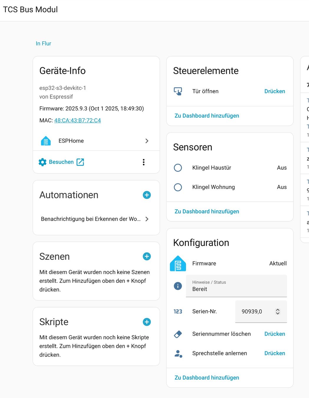 WLAN Interface für Türsprechanlage (TCS-Bus, Koch AG) HA (Neu und ...