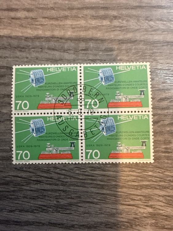 Schweiz Helvetia Briefmarke 70er USKA 1929-1979 Viererblock (Neu ...