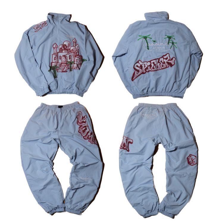 BADMON x SPIELER AIRBRUSHED TRACKSUIT 1/1 [BABYBLUE, SIZE M] (Neu und ...