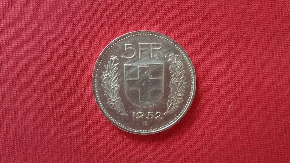 5 Franken 1952 - sehr gesuchte rare Münze ab nur 1 Franken ! | Kaufen auf Ricardo