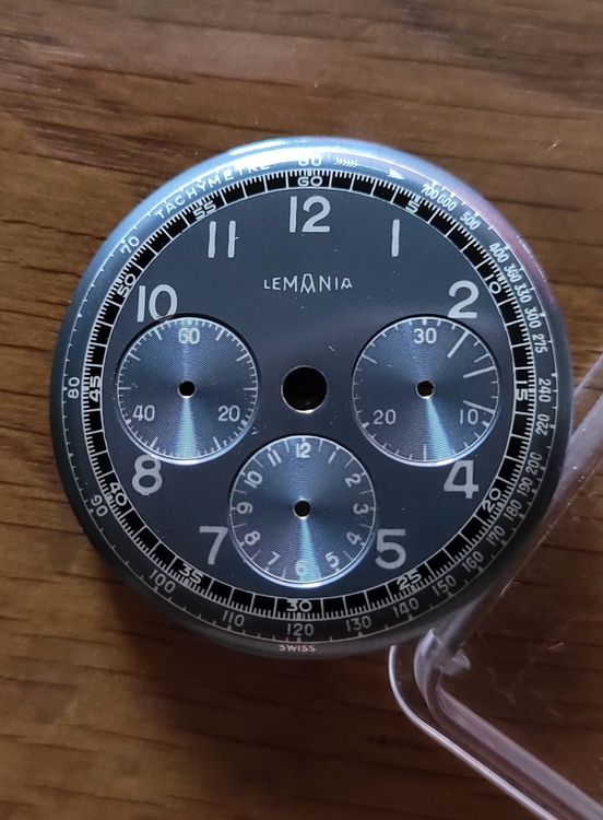 LEMANIA Omega original NOS CH27 CHRO grey dial | Kaufen auf Ricardo