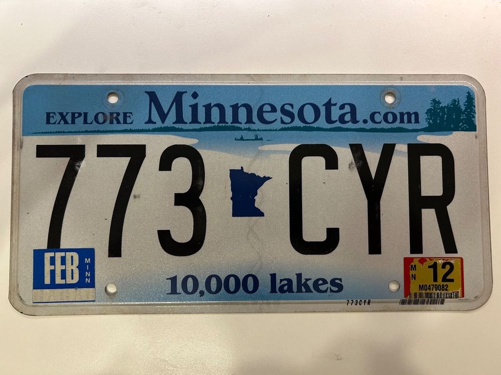 ORIGINAL USA Nummernschild, Minnesota 773 CYR (Gebraucht) in Zürich für ...