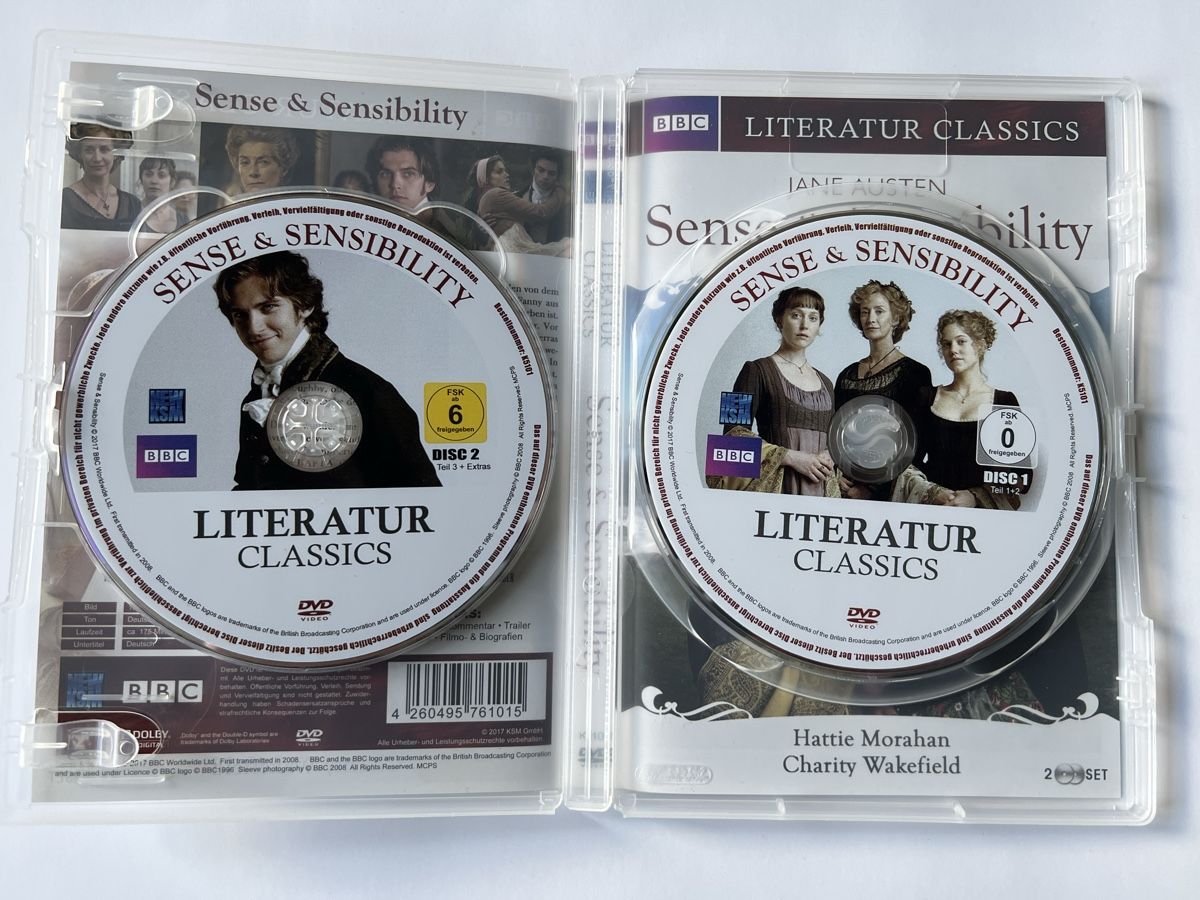 Sense & Sensibility Jane Austen BBC Literatur Classics 2 dvd (Gebraucht ...