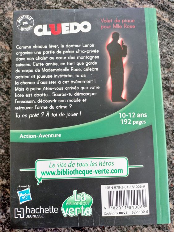 CLUEDO Valet de pique pour Mlle Rose La bibliothèque verte | Kaufen auf ...