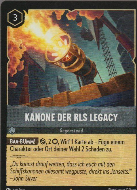 TCG Disney LORCANA URSULAS RÜCKKEHR 202 Kanone der RLS Legac (Neu ...