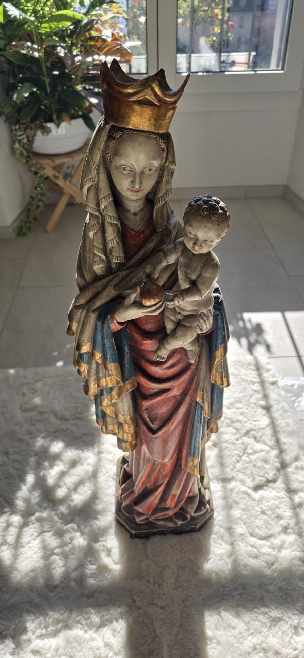 Statue Ancienne (antiquité) Vierge à l'Enfant, Bois, 74 cm (D'occasion ...