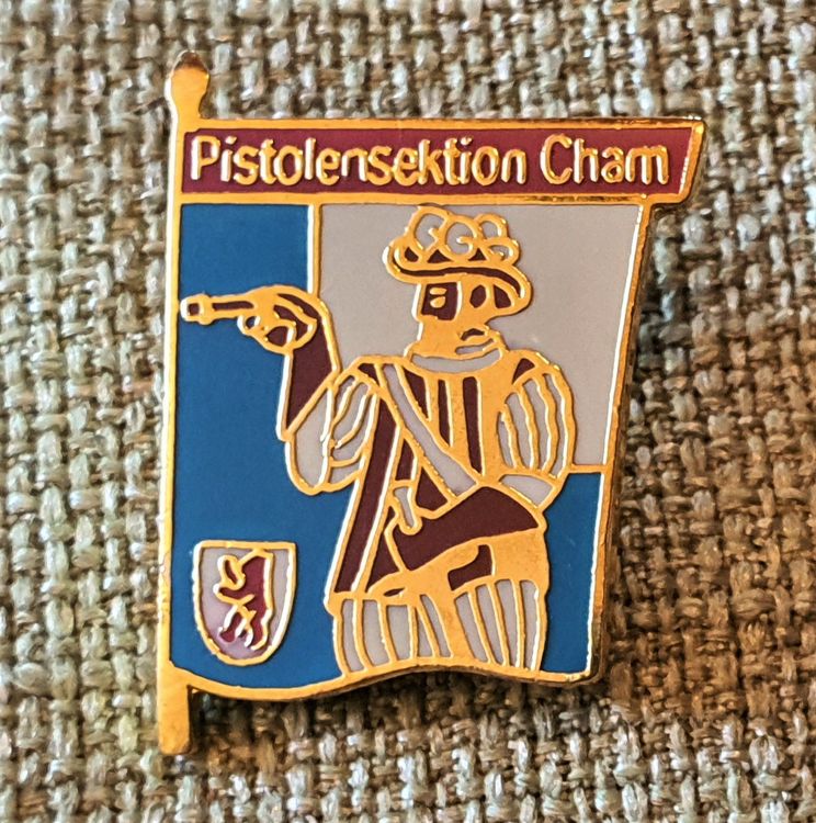 K856 - Pin Schützen Pistolensektion Cham - goldig 500 Stück (Gebraucht ...