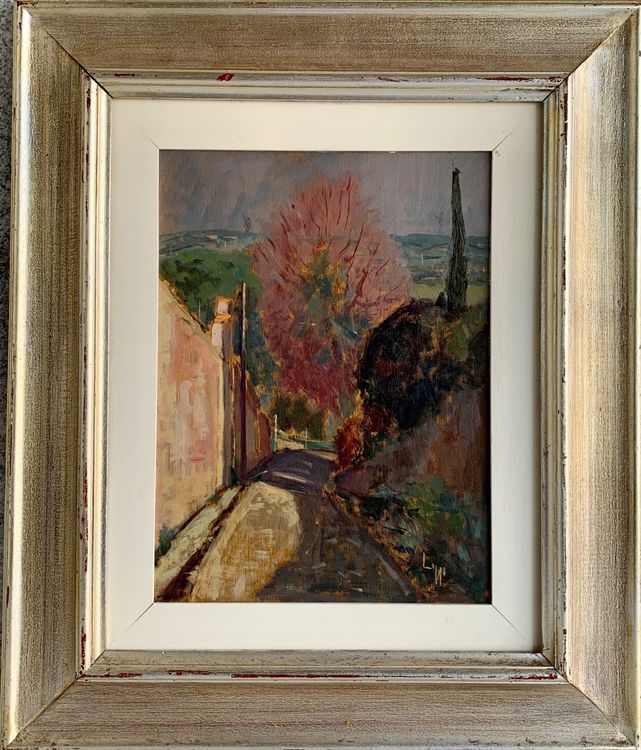 Strassenszene Gemälde unleserlich Signiert | Kaufen auf Ricardo