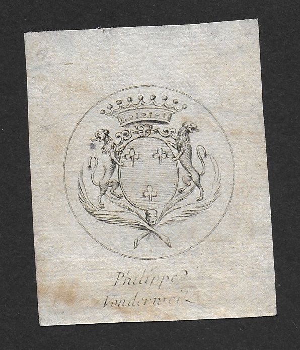 Ex-libris héraldique Jacques-Philippe-Joseph von der WEID (D'occasion ...
