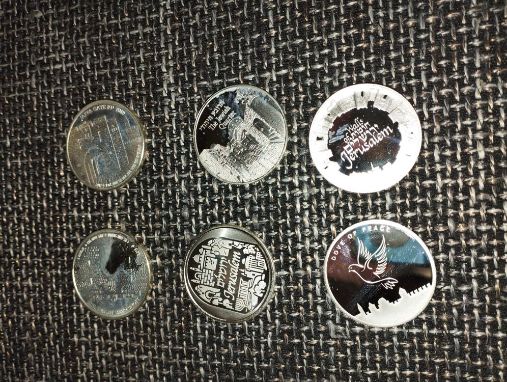 ⚠️ 6x OZ 999 Silver > 6 Jewish OZ (Neu (gemäss Beschreibung)) in ...