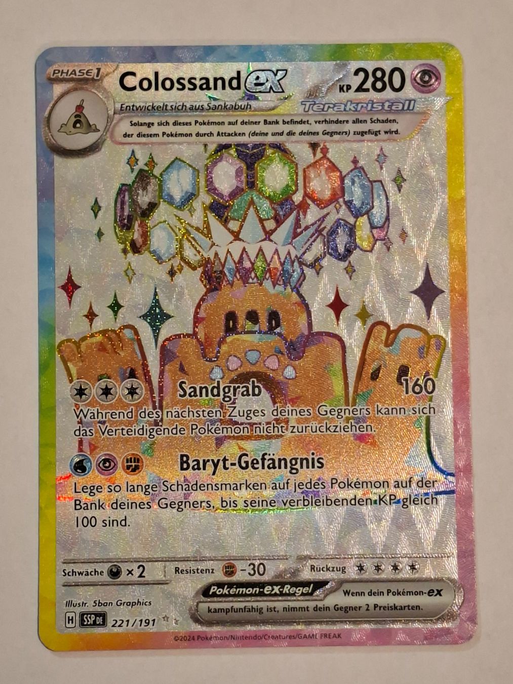 Colossand ex Full Art Holo Karte 221/191 DE 2024 (Neu (gemäss ...