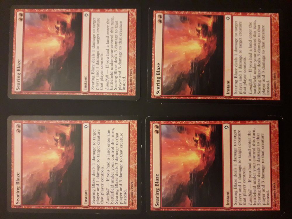 MTG - Playset of "searing blaze" (Gebraucht) in Lausanne für CHF 1 – mit Lieferung auf Ricardo ...