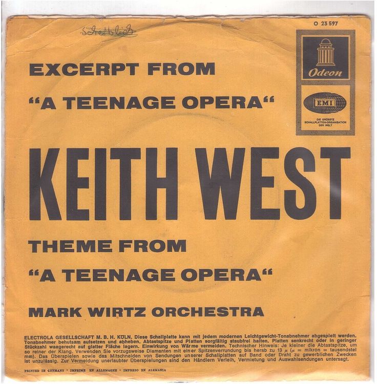 Keith West - expert from "a teenage oper (Gebraucht) in Oberwil ...