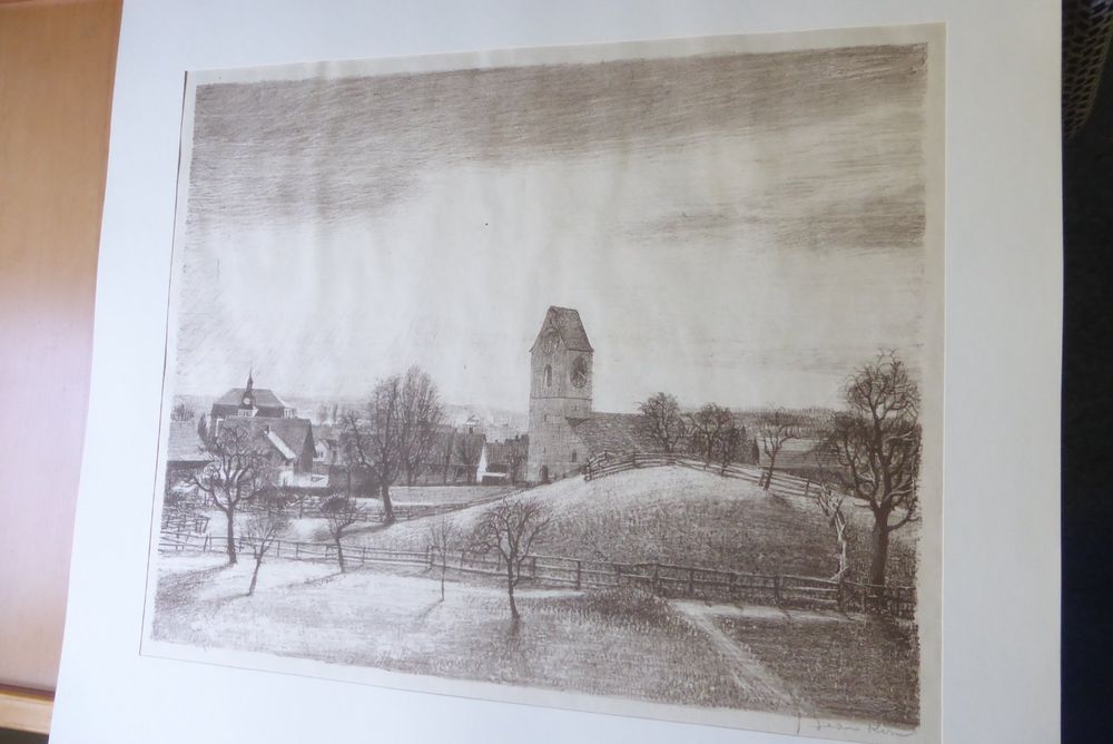Jean Kern (1874-1967) - "Bassersdorf" Lithographie (Neu (gemäss Beschreibung)) in Brunnadern für ...