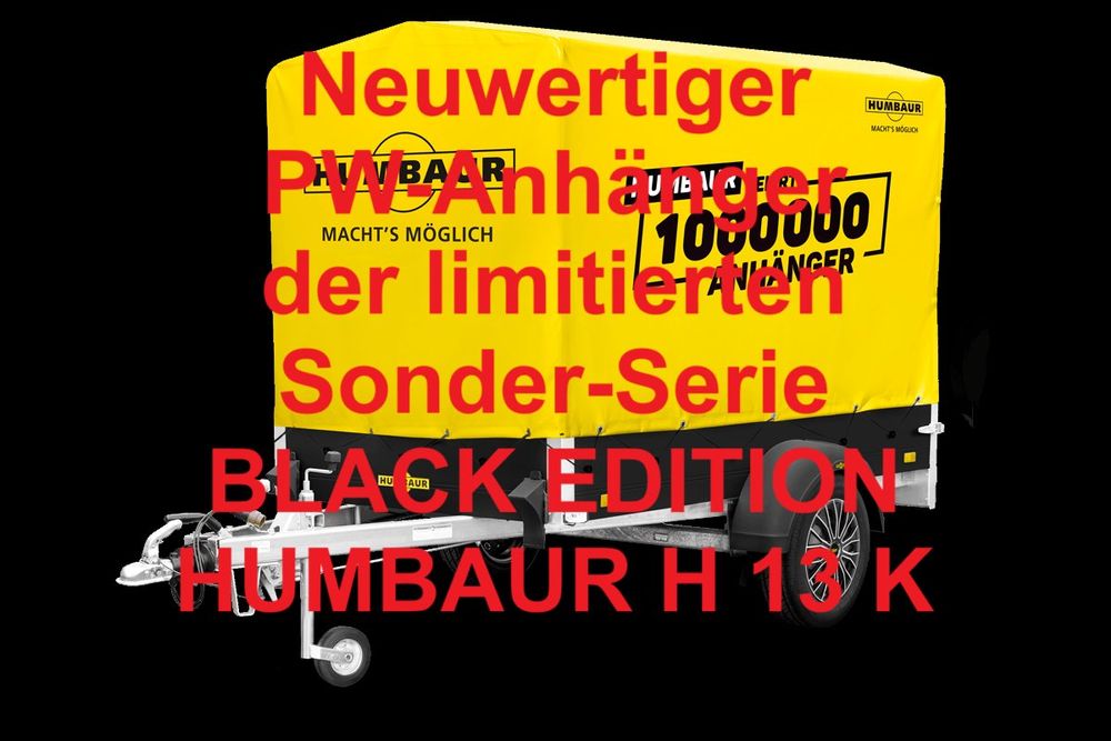 Humbaur Anhänger H13K Sonderedition Black Edition TOPZUSTAND | Kaufen ...