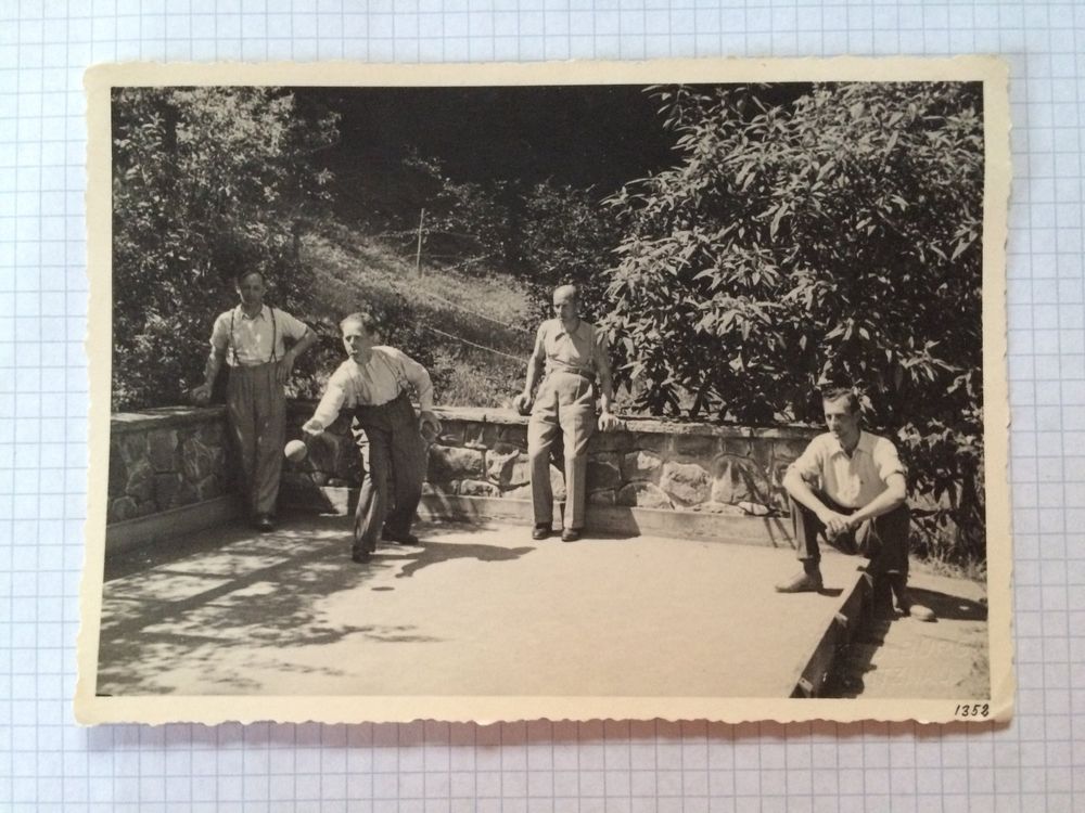 Boule-Spieler Boccia Botscha AK belebt Foto Bürgi Vitznau (Gebraucht ...