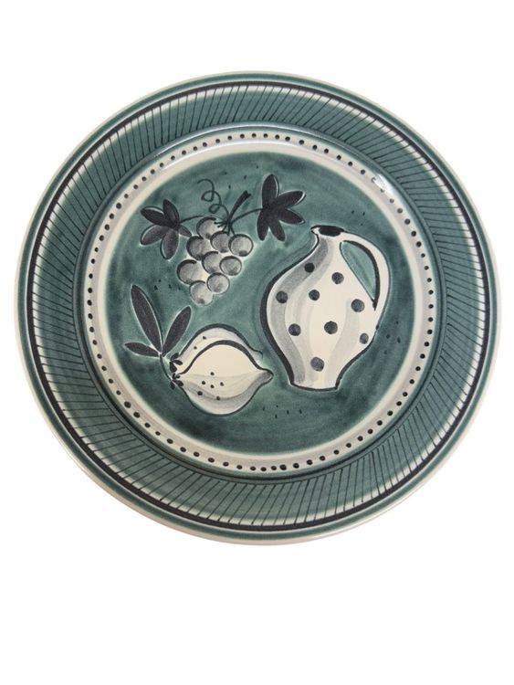 Schöner Keramik Teller Vintage Deko Schweiz No. 322 Handarbe | Kaufen ...