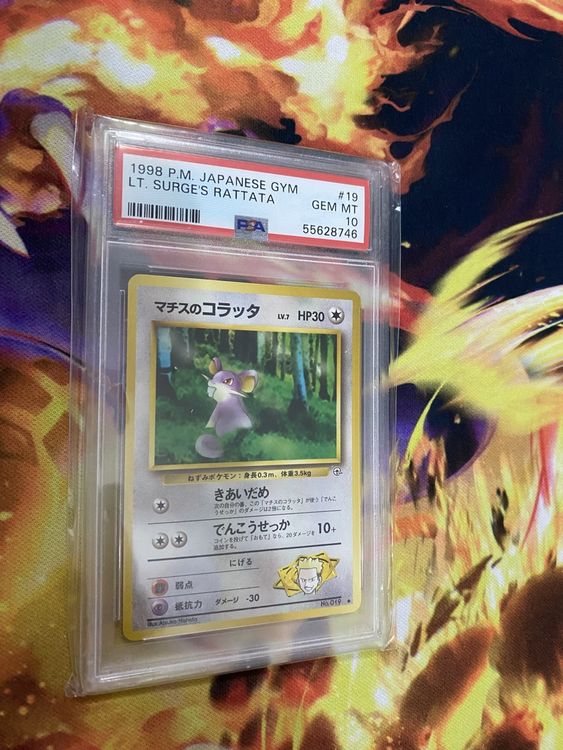 Pokemon JAPANESE GYM LT. SURGE’S RATTATA PSA 10 (Neu und ...