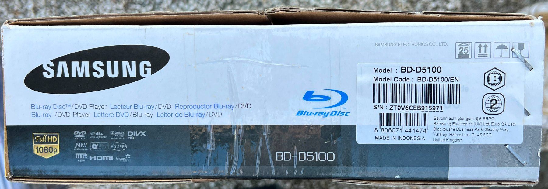 SAMSUNG BD-D5100 Blu-ray Disc / DVD Player (Neu und originalverpackt ...