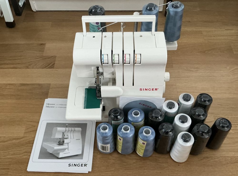 Overlock Nähmaschine SINGER 14SH654 mit Zubehör (Neu und ...