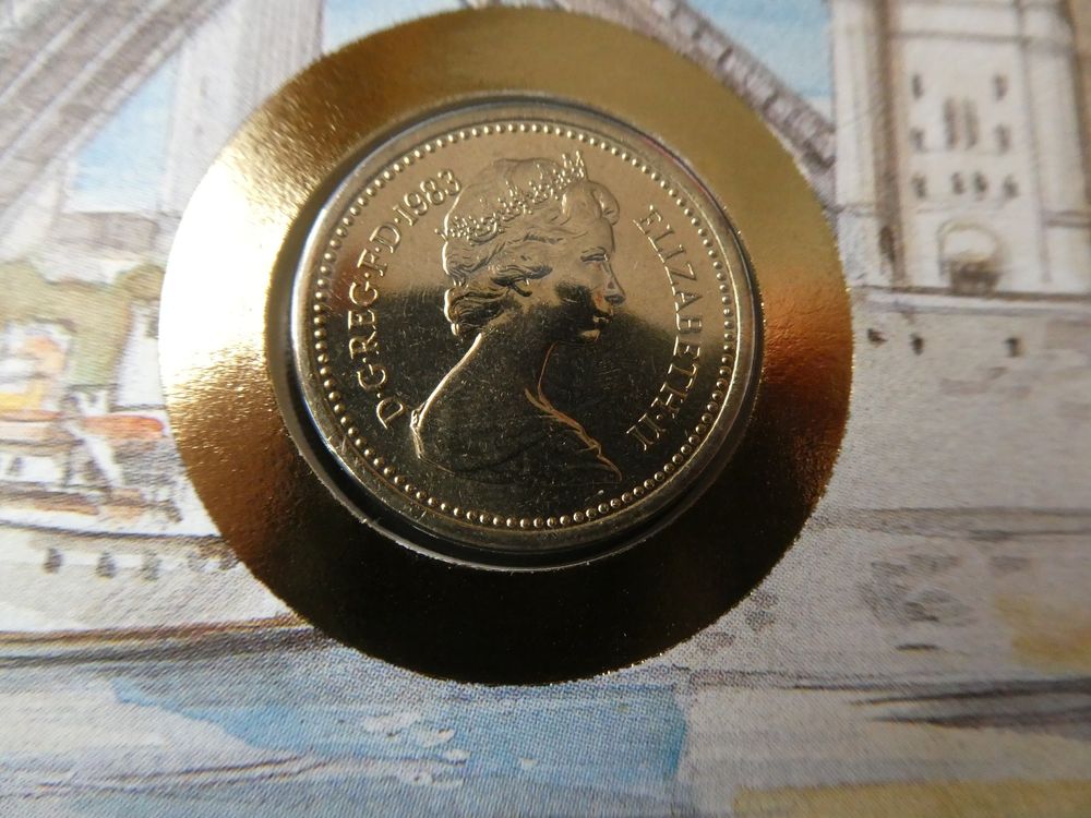 Grossbritannien 1983, 1 Pound unzirkuliert Münzbrief (Neu (gemäss Beschreibung)) in Hinterforst ...