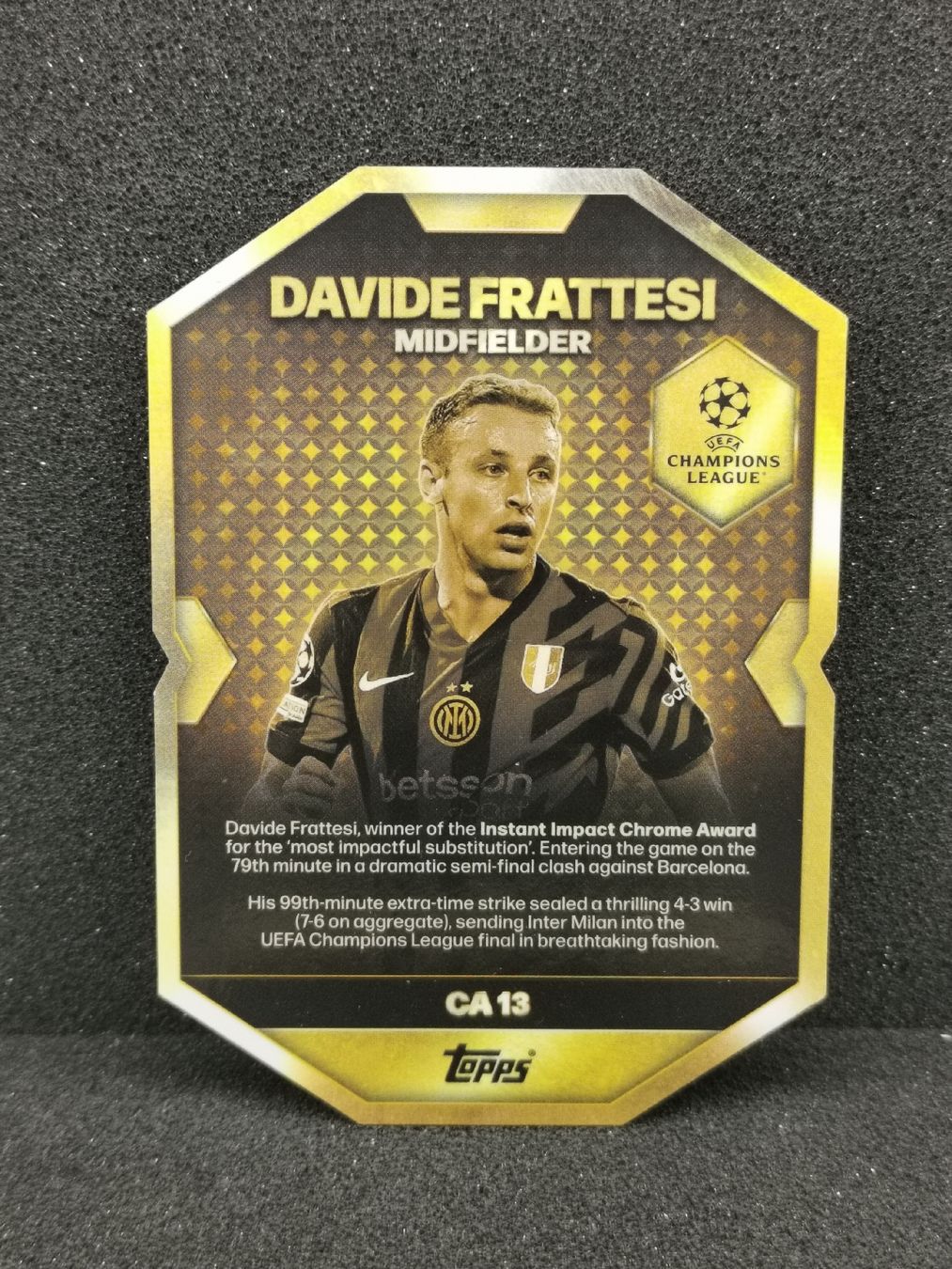 Match attax 2025/26 Davide Frattesi Chrome Award Winner (Gebraucht) in ...