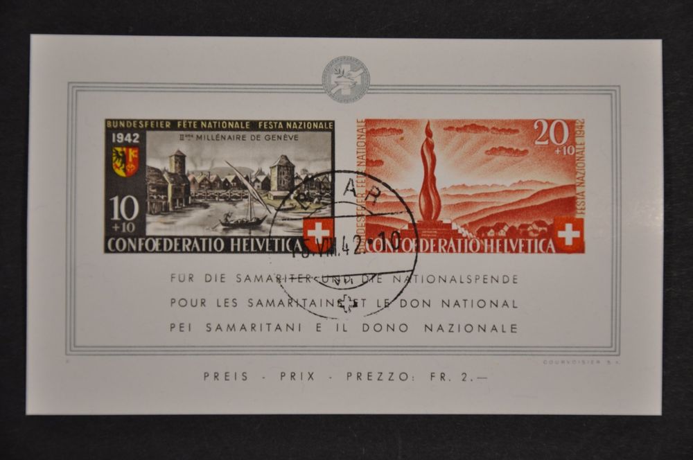 1942 Pro Patria Block B19 gestempelt Baar | Kaufen auf Ricardo