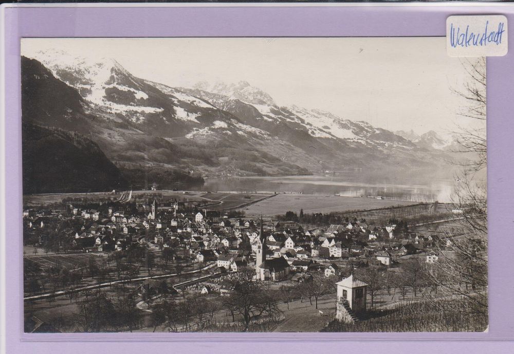 Walenstadt : alte Ansichtkarte von Wallenstadt 1920er-J. (Gebraucht) in Vitznau für CHF 15 – mit ...
