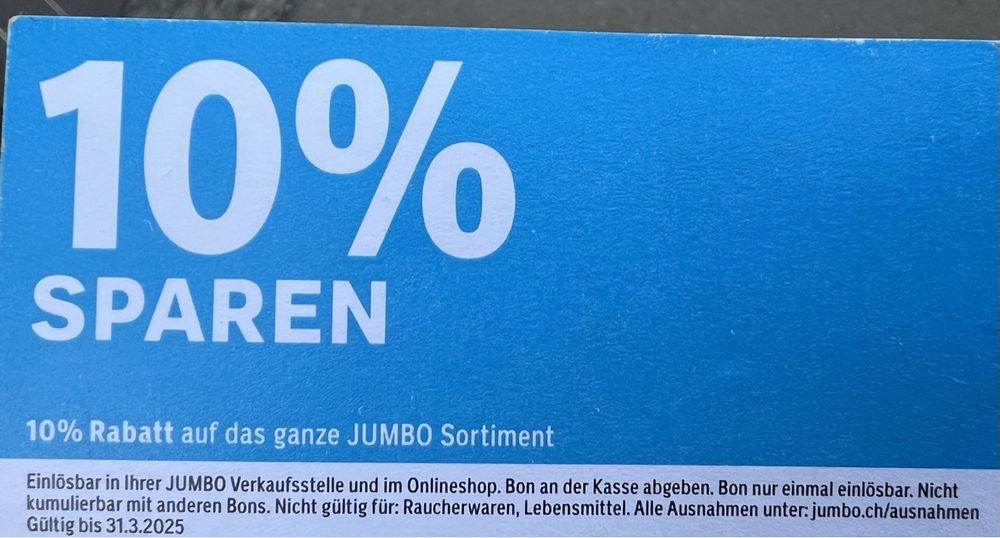 Jumbo 10% Gutschein ohne Mindesteinkauf Onlinecode (Neu (gemäss ...