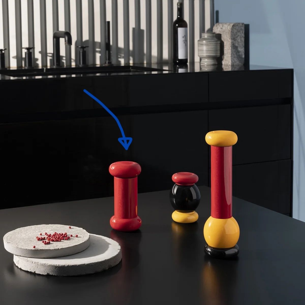 Alessi Twergi Salz-/Pfeffer- und Gewürzmühle ES19, NEU (Neu und ...