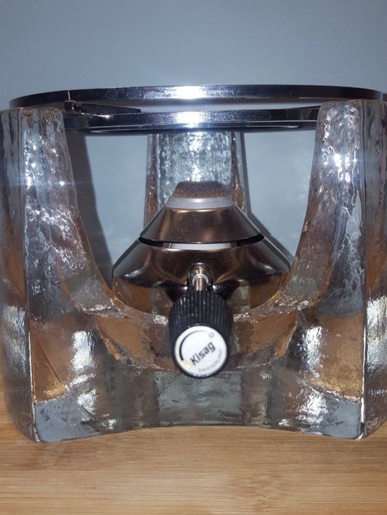 Fondue Rechaud, Gasbrenner Kisag Crystal swiss made (Gebraucht) in Dornach für CHF 41 – mit ...