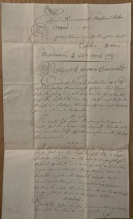 Antike Handgeschriebene Brief mit Stempfel (Gebraucht) in Root für CHF ...