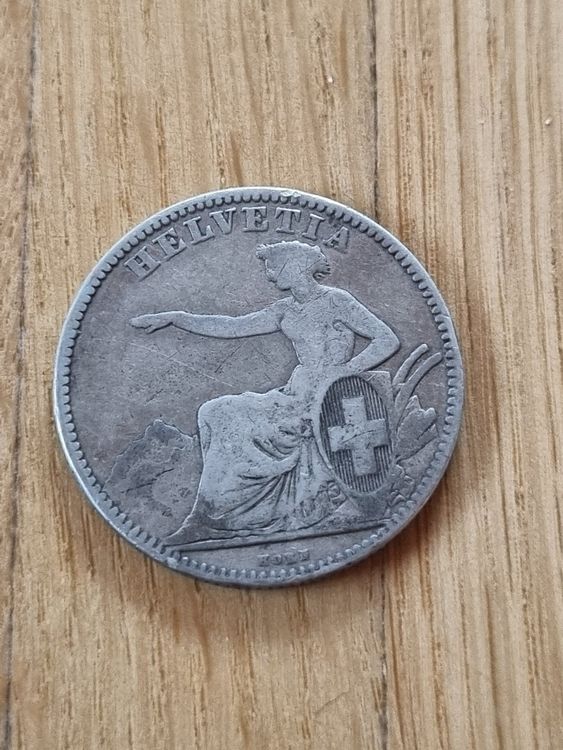 2 Franken 1860 - sitzende Helvetia | Kaufen auf Ricardo