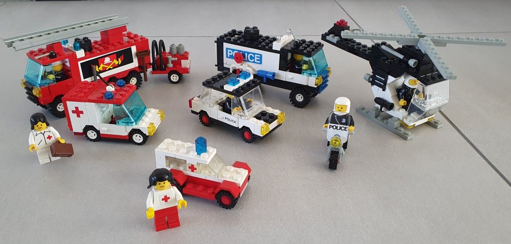 LEGO Legoland Sets Polizei Feuerwehr Ambulanz 70er & 80er (Usato) a ...