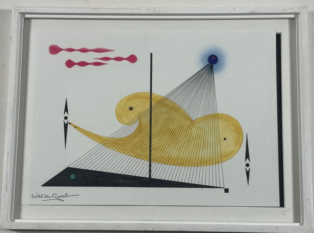 Walter Grab (1927-1989) Mischtechnik (Gebraucht) in Root für CHF 185 – mit Lieferung auf Ricardo ...