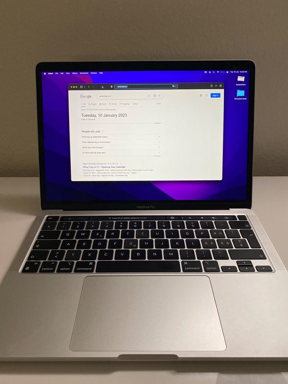Macbook Pro M1 13" (Late 2020) Touch Bar 8GB RAM 256GB SSD (D'occasion ...