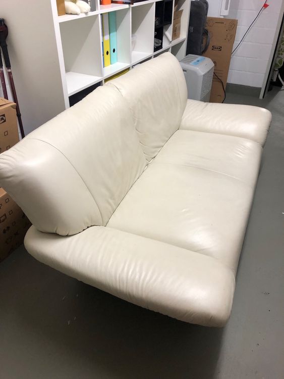 Ledersofa crème/ecru 178 cm breit | Kaufen auf Ricardo