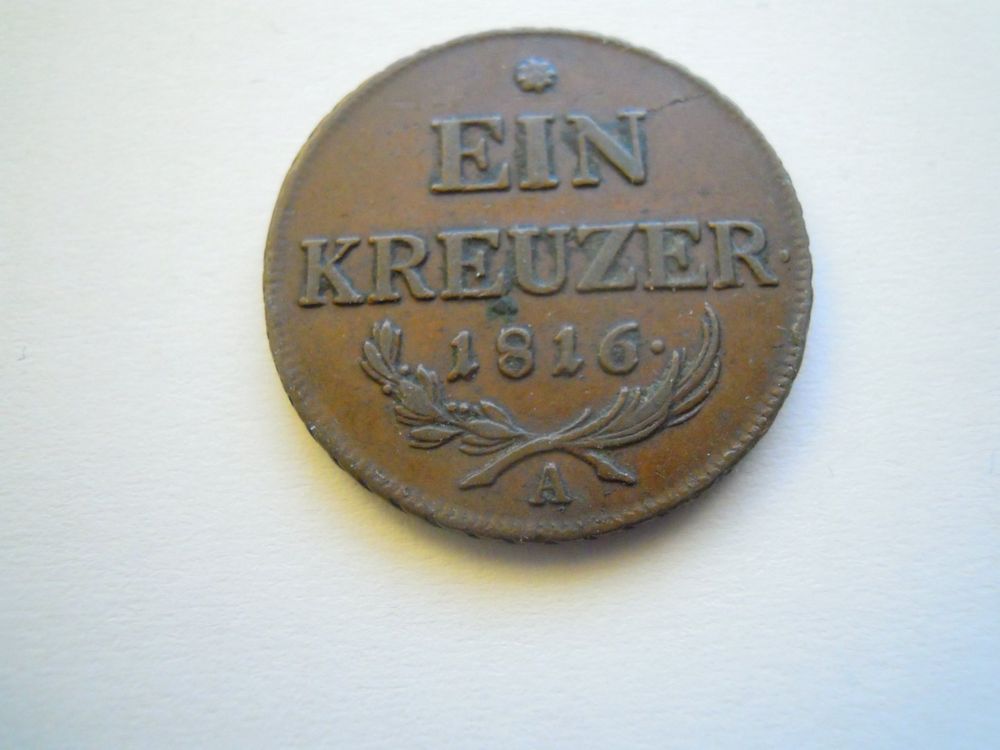 1816 Ein Kreuzer A Kaisertum Oesterreich (Gebraucht) in Kriegstetten für CHF 1 – mit Lieferung ...