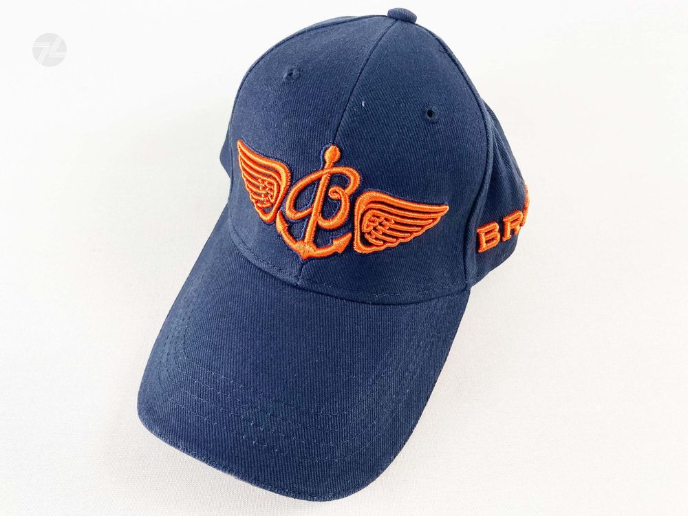 BREITLING Baseball Cap Logo gestickt BLAU ORANGE Baumwolle (Neu (gemäss ...