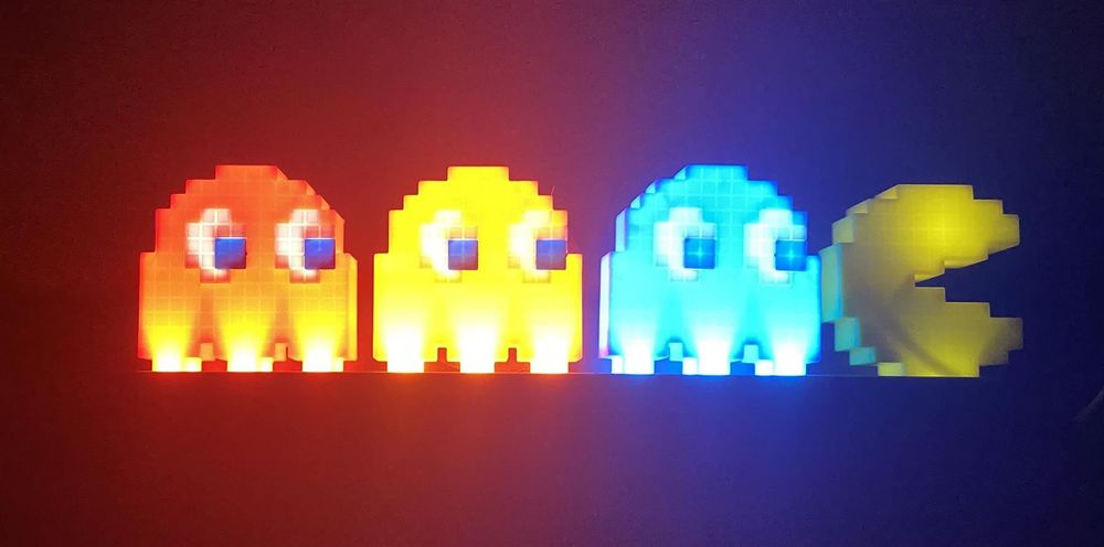 Pac-Man LED Light 3D mit 3 Licht Mods (Neu und originalverpackt) in ...