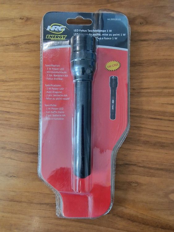 22 Stück NRG LED Fokus Power Taschenlampe 1W / Lampe Schwarz (Neu und ...