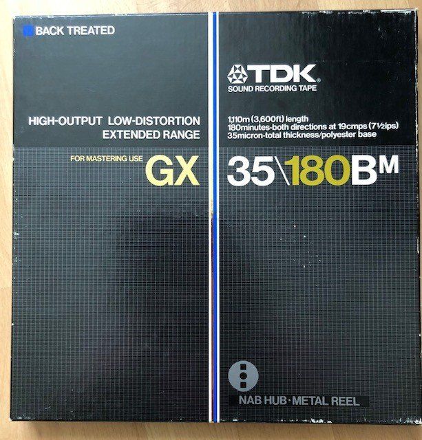 Bobine TDK GX 35/180 en métal avec bobine et boîte | Kaufen auf Ricardo