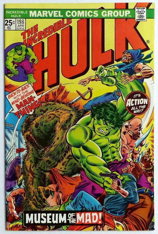 INCREDIBLE HULK 198 VS. MAN-THING MARVEL 1976 VALUE STAMP | Kaufen auf ...