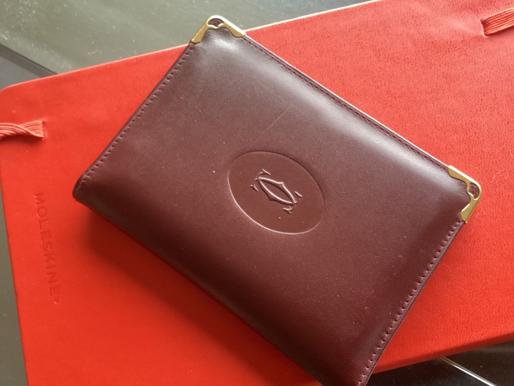 Bloc note CARTIER MUST original en veau bordeaux (D'occasion) à Concise ...