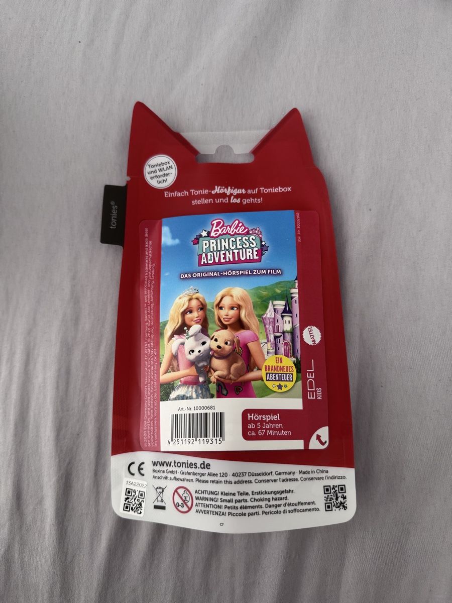 🎀 Tonies Hörfigur - Barbie Princess Adventure (Neu und originalverpackt ...