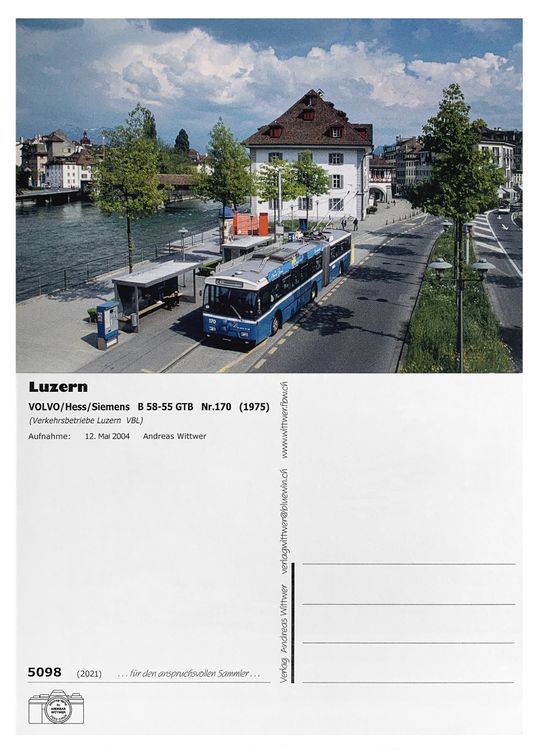 Luzern Hirschengraben Trolleybus VBL Volvo Hess B58-55 N°170 (Neu (gemäss Beschreibung)) in Bern ...