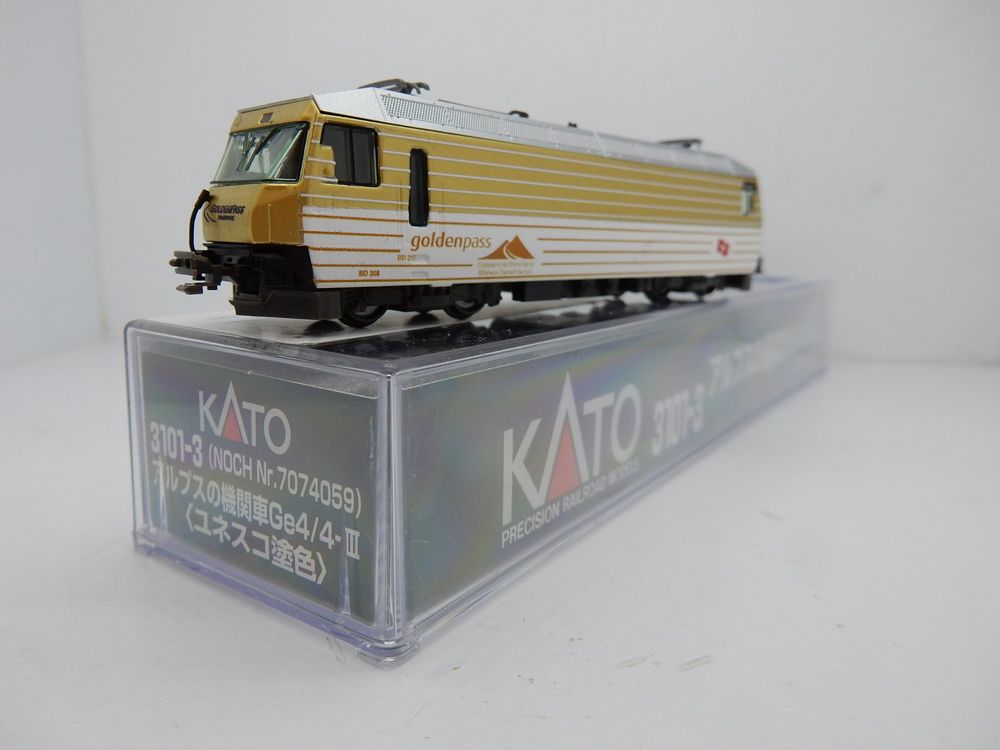 N- Kato - MOB "Goldenpass" - Motrice Ge 4/4 III (Ovp) (Neu (gemäss Beschreibung)) in Locarno für ...