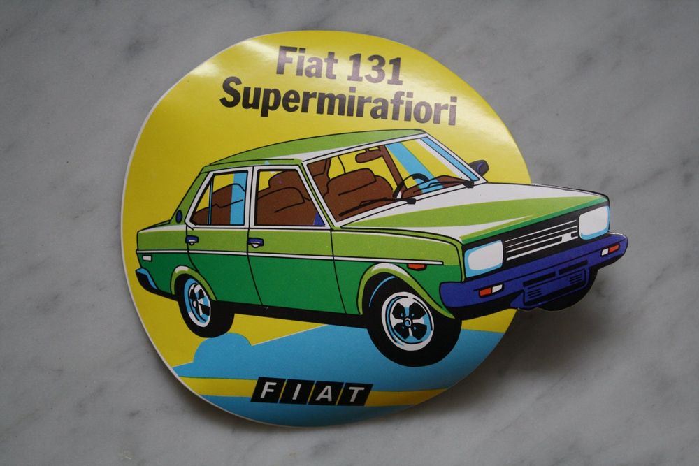 Autocollant FIAT 131 Supermirafiori vintage vers 1978-1982 (Neu (gemäss ...