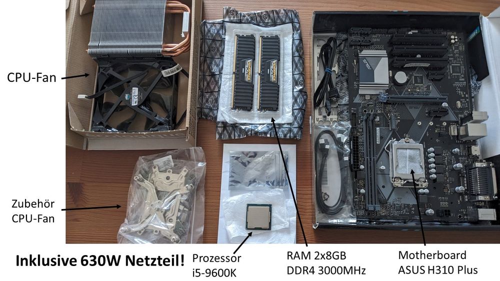 PC-Setup/Bundle (ausser GPU + Speicher) - i5-9600K, 16GB RAM | Acheter ...